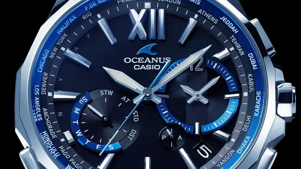 Casio OCEANUS Manta OCW-S3400-1AJF Chronograph Solar Radio Wave Men's ...