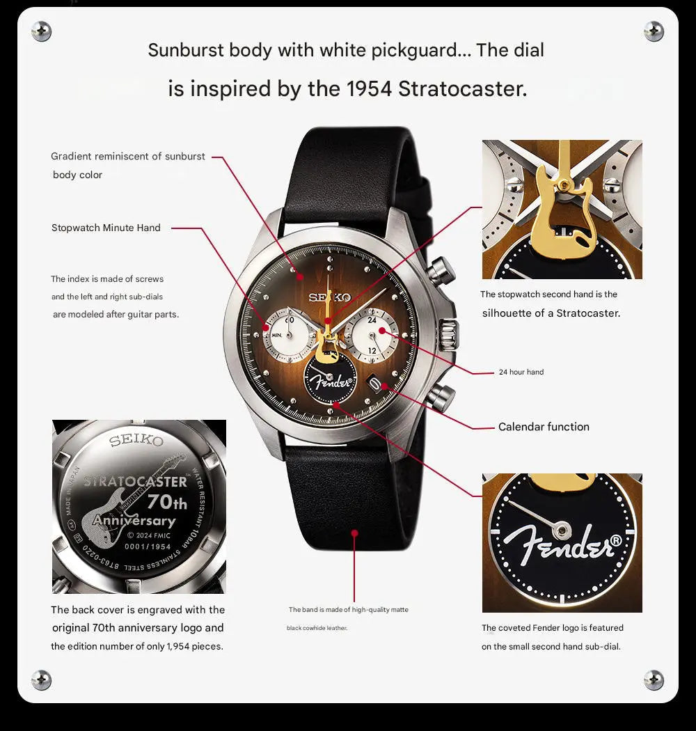 Seiko Fender Stratocaster 70th Anniversary Official Watch Limited Edit ...