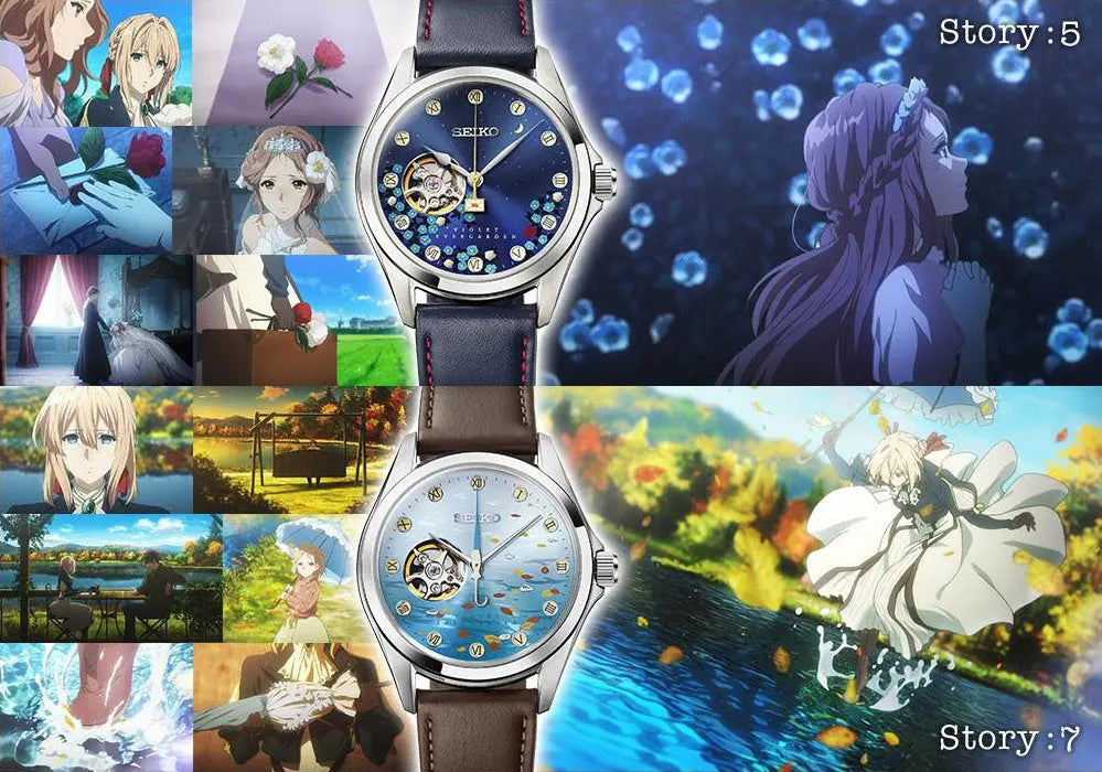Violet Evergarden Story 5 & 7 x Seiko Mechanical Watch Limited Edition ...